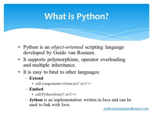 Python overview