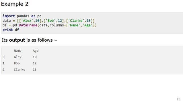 Python pandas Library | PPTX | Programming Languages | Computing