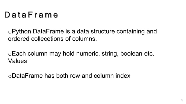 Python Pandas Library Pptx Programming Languages Computing