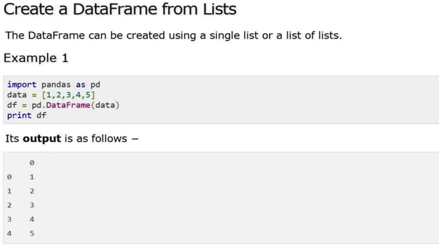 Python pandas Library