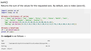 Python pandas Library | PPT