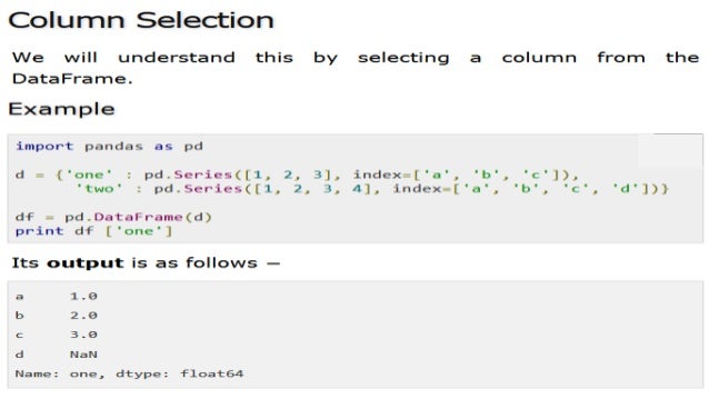 Python pandas Library