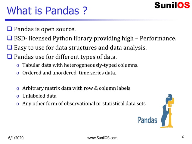 Python Pandas | PPT