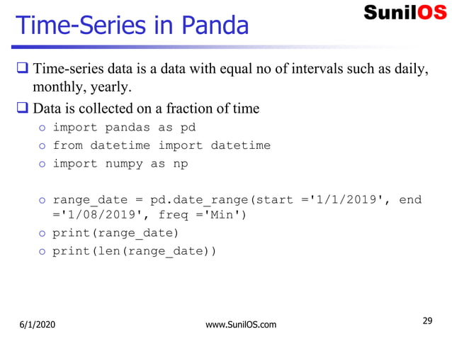 Python Pandas | PPT