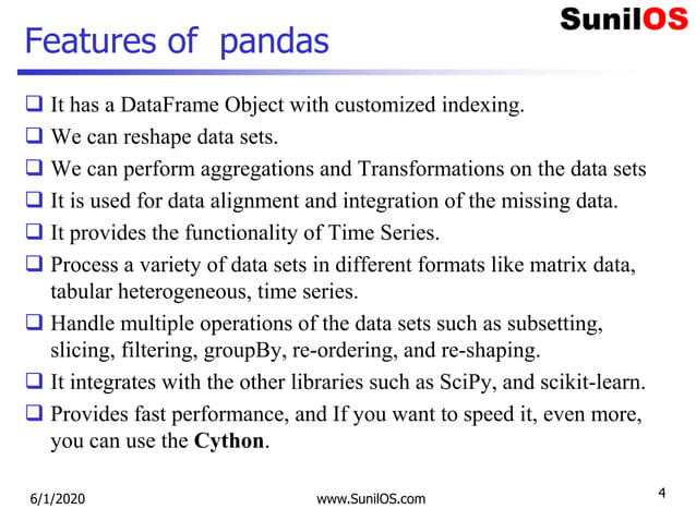 Python Pandas | PPT