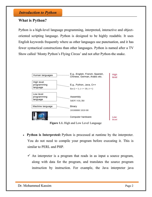 Introduction to Python | PDF