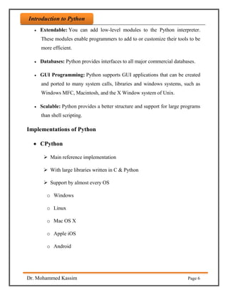 Introduction to Python | PDF