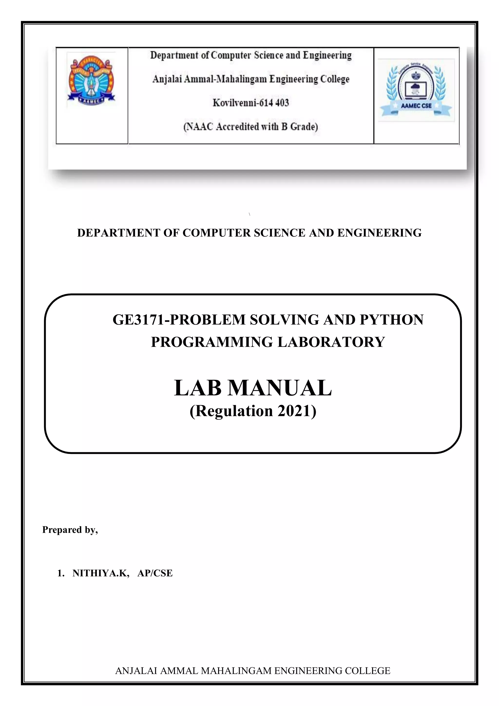 Anthropic Python Lab Manual Pdf