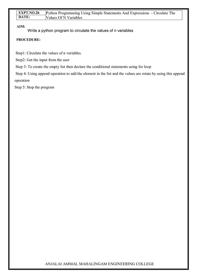Ge3171 Problem Solving And Python Programming Laboratory Pdf