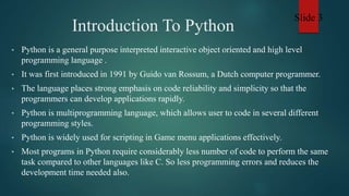 Python ppt | PPTX
