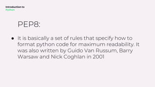 Python PPT .pptx | Programming Languages | Computing