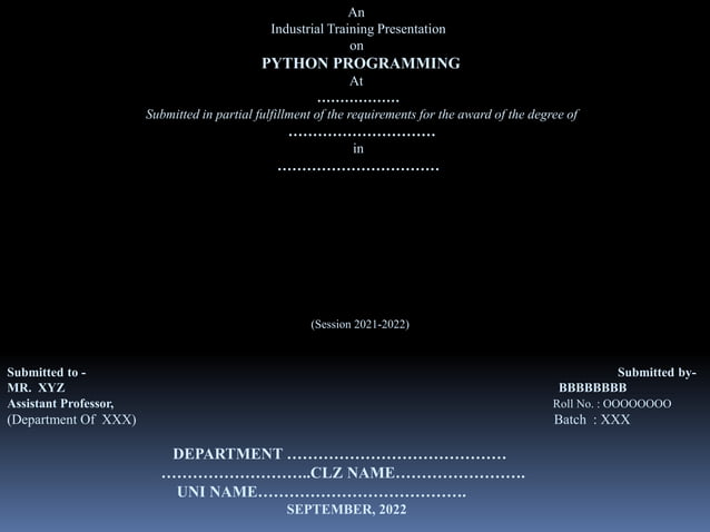 Python Ppt Pptx