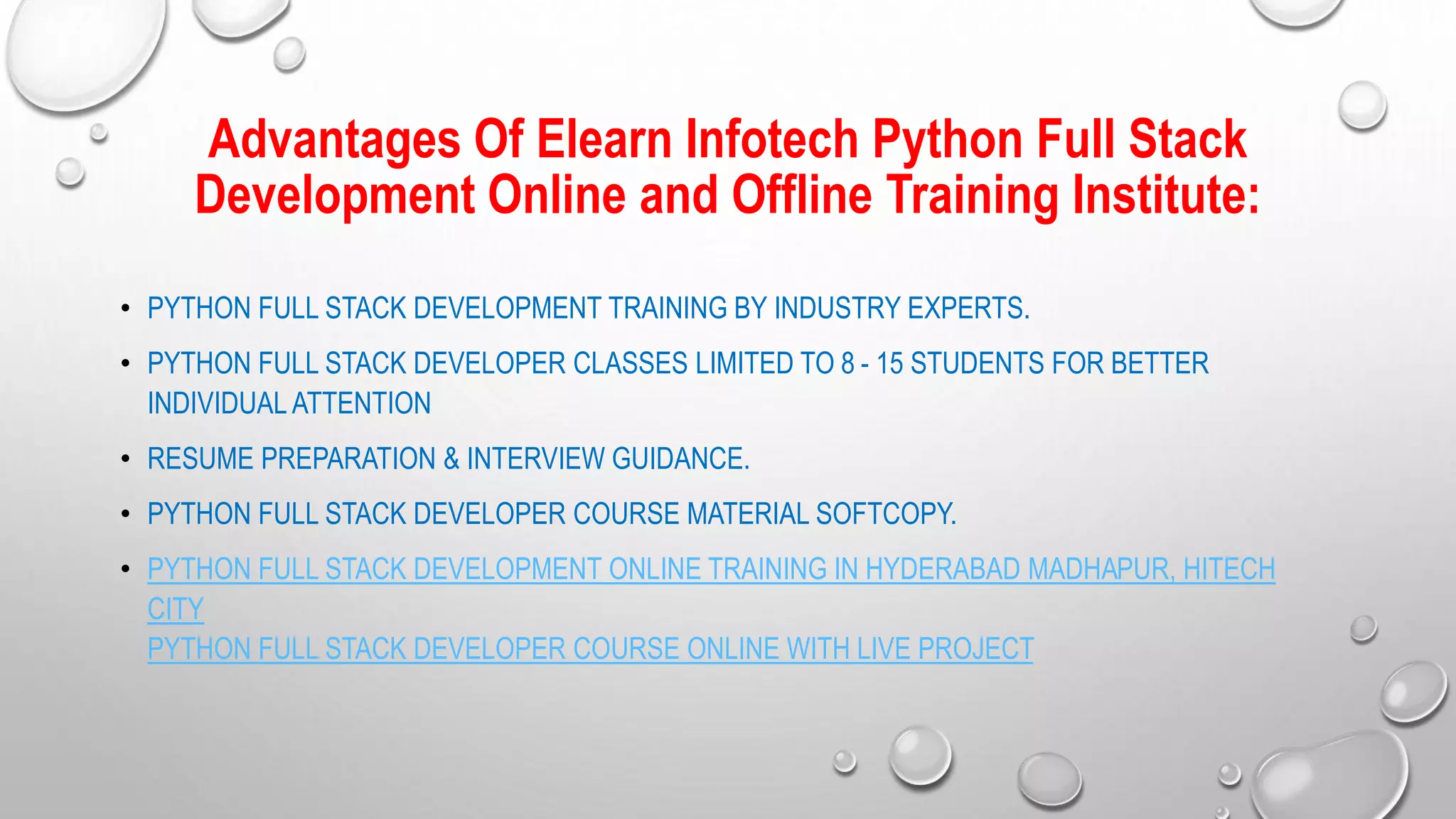 Python Full Stack Course In Hyderabad Ppt