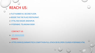 Python Full Stack Course in Hyderabad | PPTX