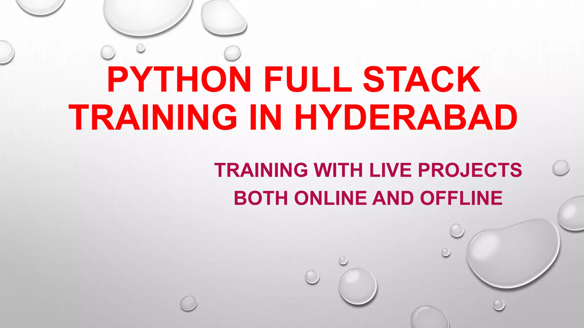 Python Full Stack Training In Hyderabad Ppt