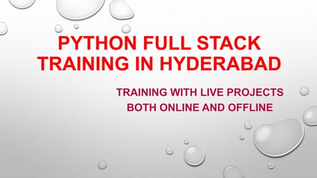 Python Full stack Training in Hyderabad | PPT