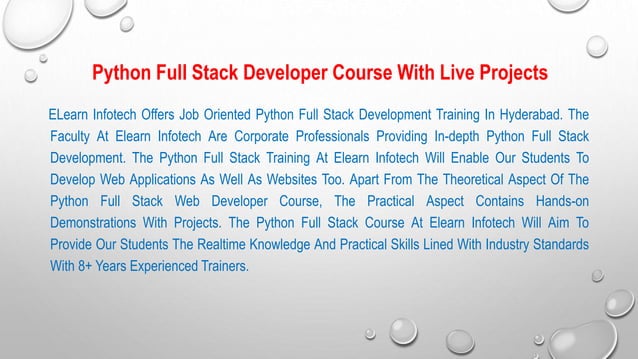 Python Full stack Training in Hyderabad | PPT