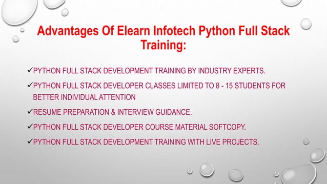 Python Full stack Training in Hyderabad | PPT