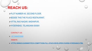 Python Full stack Training in Hyderabad | PPT