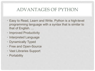 Python course training in Chandigarh | PPT