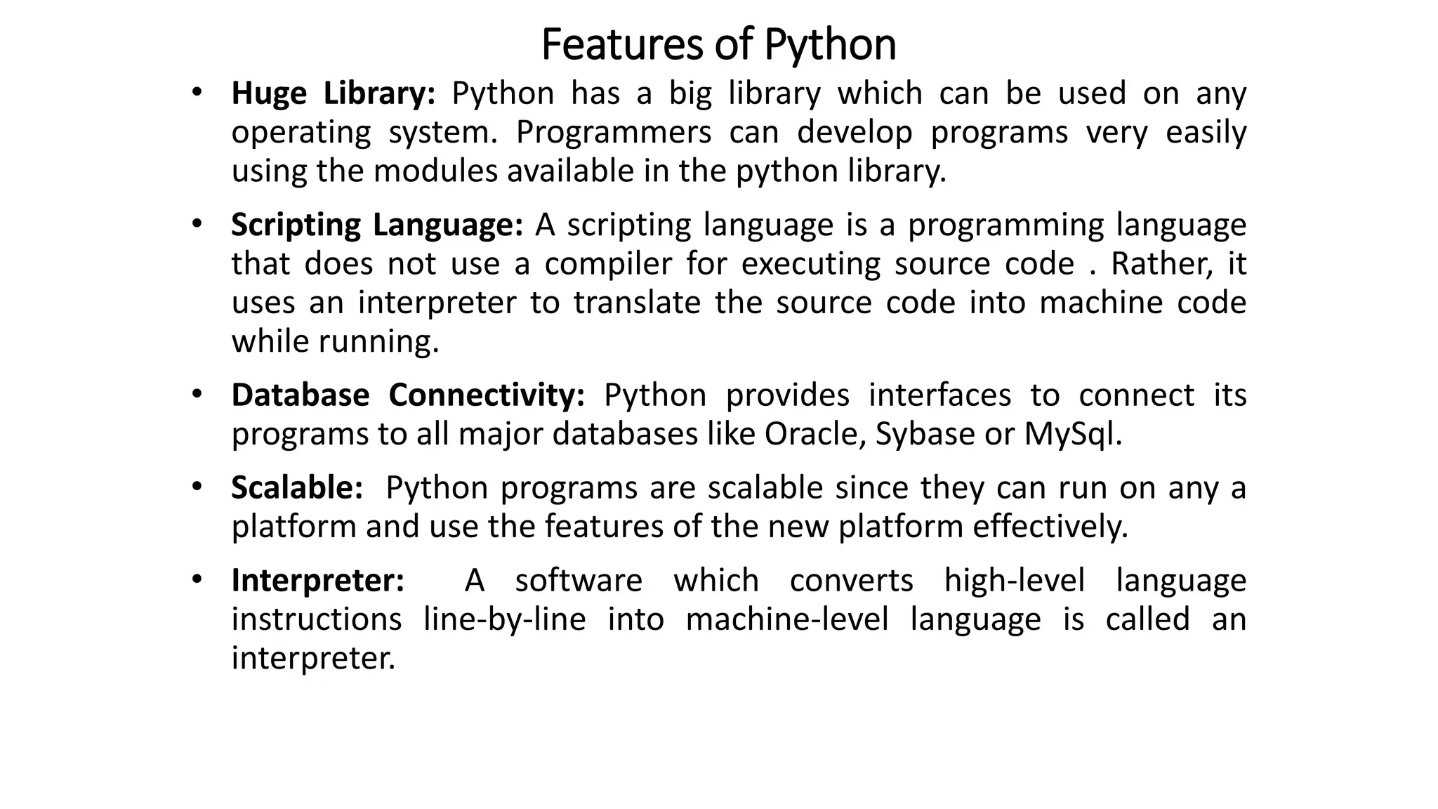 Python Notes For Master Of Computer Appliicationpptpptx Programming Languages Computing