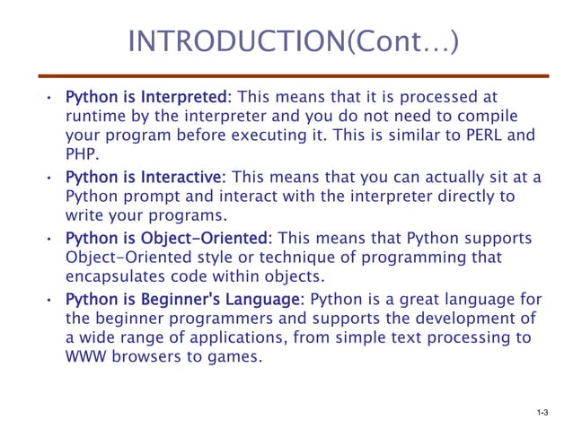 python introduction all the students.ppt
