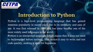 PYTHON: The Language of the Future | PPT
