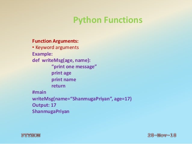 FUNDAMENTALS OF PYTHON LANGUAGE