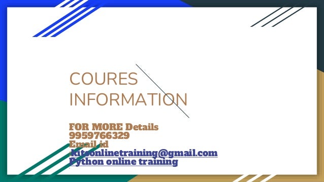 Python online training | PPT