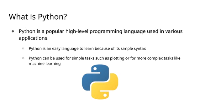 Presentation Of Python Programming Language Ppt