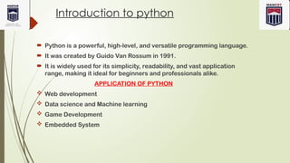 PYTHON PRESENTATION BY THULASI RAM.R.pptx