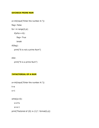 PYTHON_PROGRAM(1-34).pdf | Programming Languages | Computing