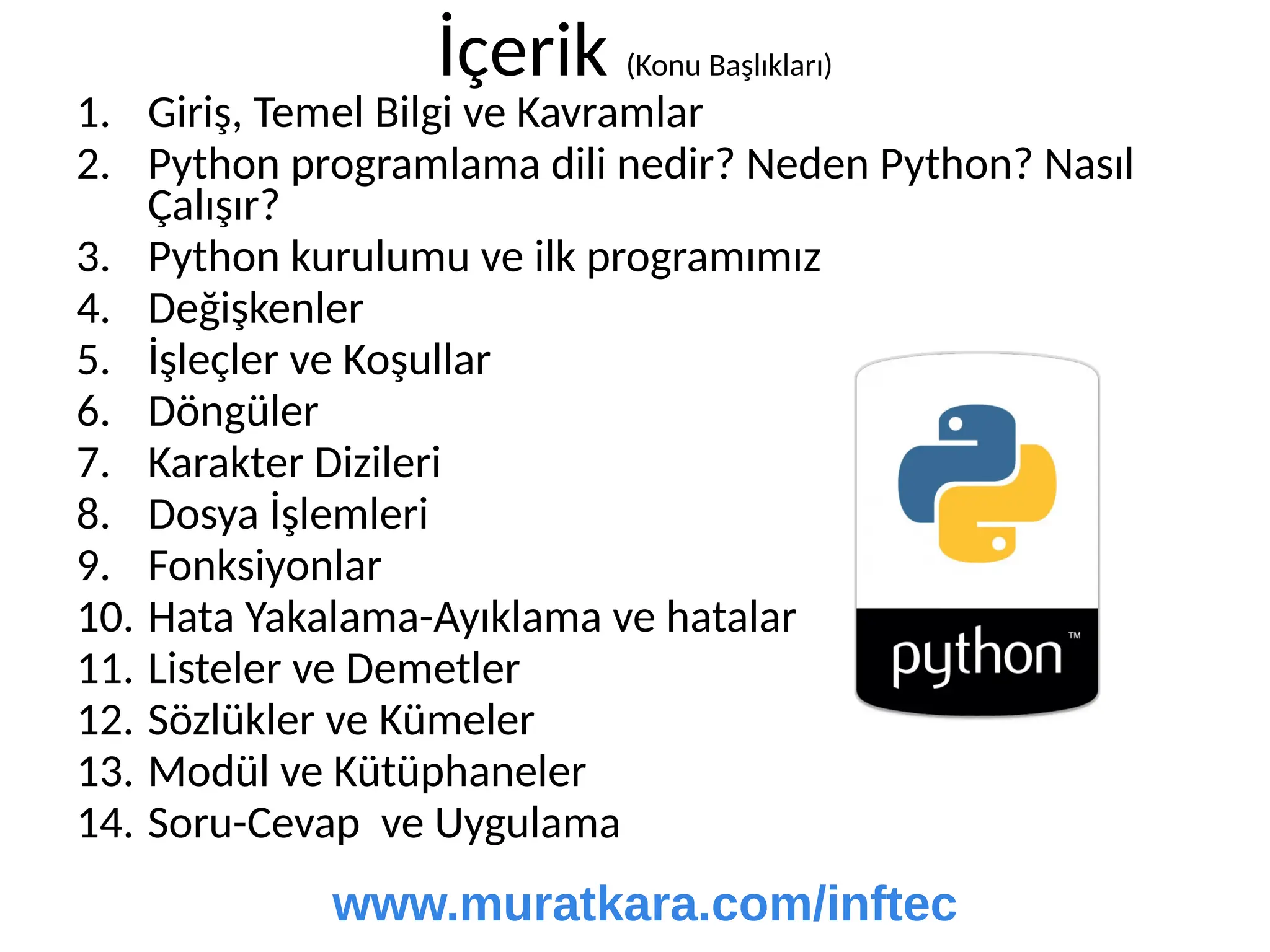 INFTEC-2024 Python Programlama Giriş Kursu | PDF