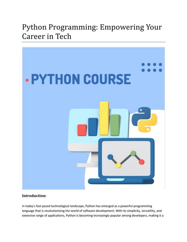 Python Programming: Empowering Your Career in Tech | PDF