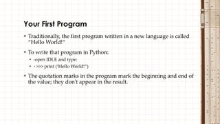 Python programming | PPT