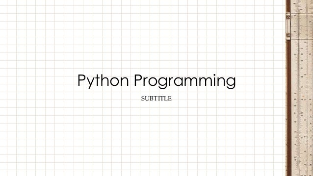 Python programming