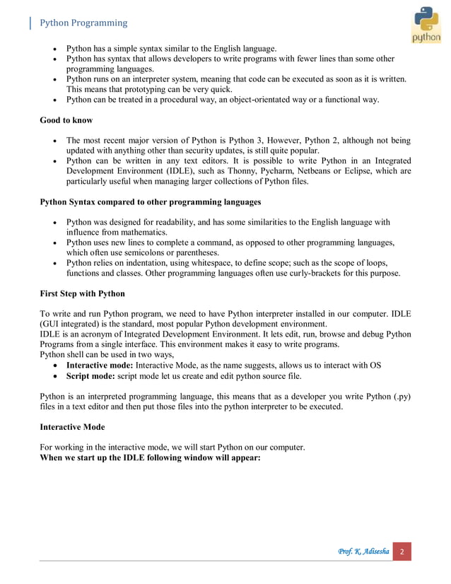 Python programming | PDF