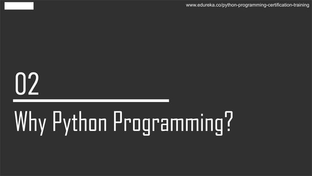 Python Programming Tutorial | Edureka | PDF