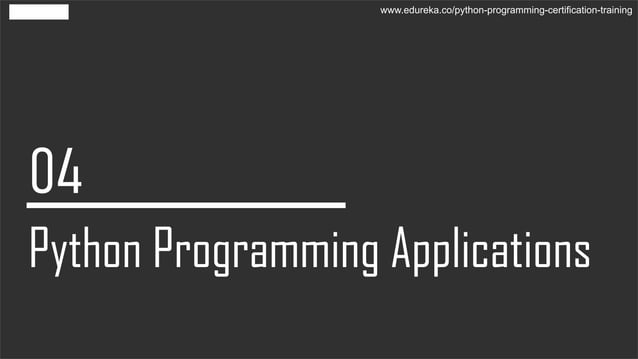 Python Programming Tutorial | Edureka | PDF