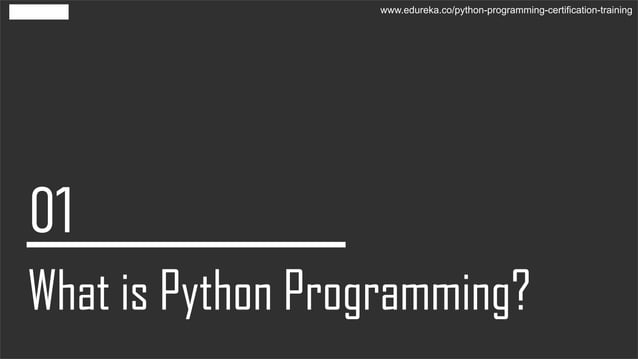 Python Programming Tutorial | Edureka | PDF