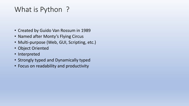 Python programming | PPT