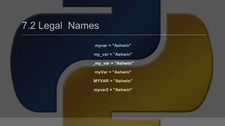Python programming | PPTX