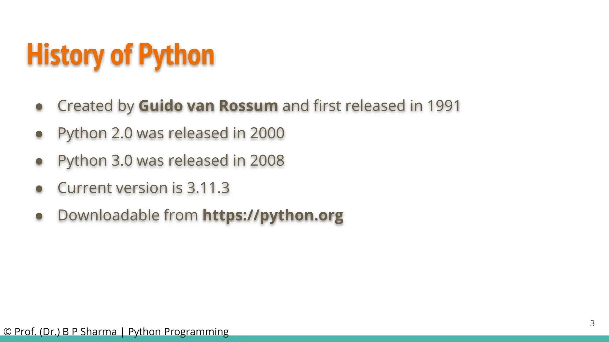 Python Programming by Dr B P Sharma for Everyone | PPTX