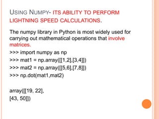 PYTHON PROGRAMMING for first year cse students | PPT