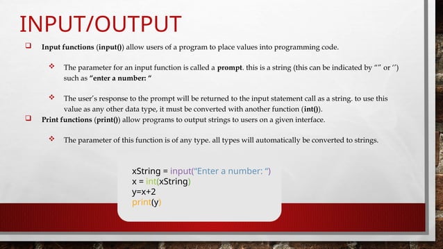 Python Programming Variables Objects And Classes Pptx