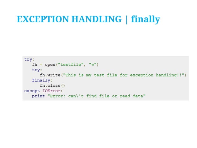 Python Programming - X. Exception Handling and Assertions | PDF ...