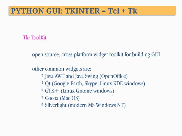 Python Programming Xiii Gui Programming Ppt