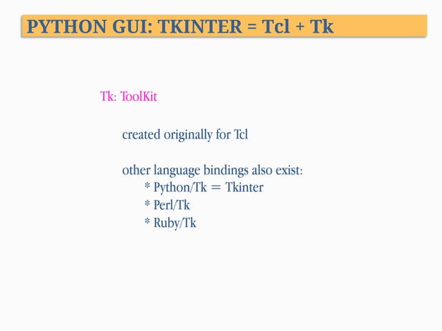 Python Programming Xiii Gui Programming Ppt