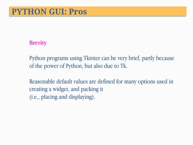 Python Programming - XIII. GUI Programming | PPT
