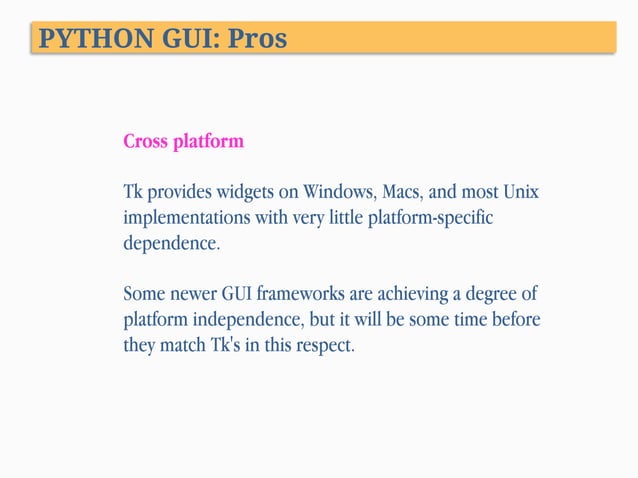 Python Programming - XIII. GUI Programming | PPT
